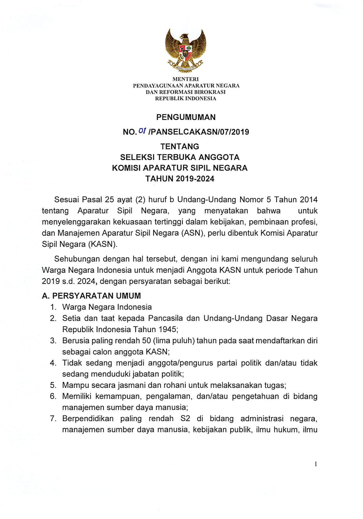Kementerian Pendayagunaan Aparatur Negara dan Reformasi Birokrasi ... Kementerian Pendayagunaan Aparatur Negara dan Reformasi Birokrasi ...